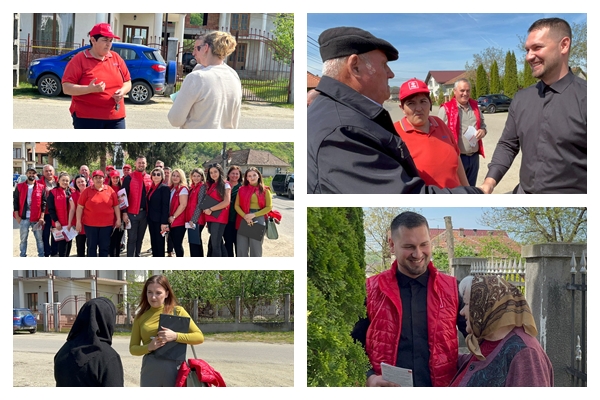 VIDEO. Alin Suciu și echipa PSD Surduc, în mijlocul cetățenilor din Tihău - Salajul liber